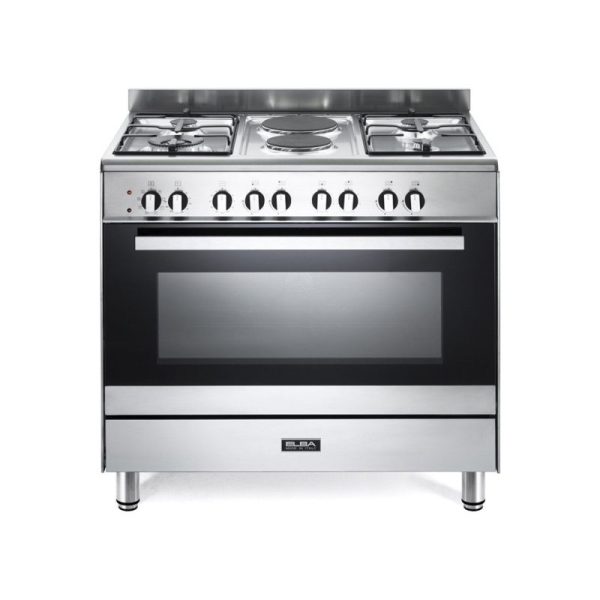 ELBA CLASSIC 90CM 4 BURNER GAS COOKER WITH 2 ELECT